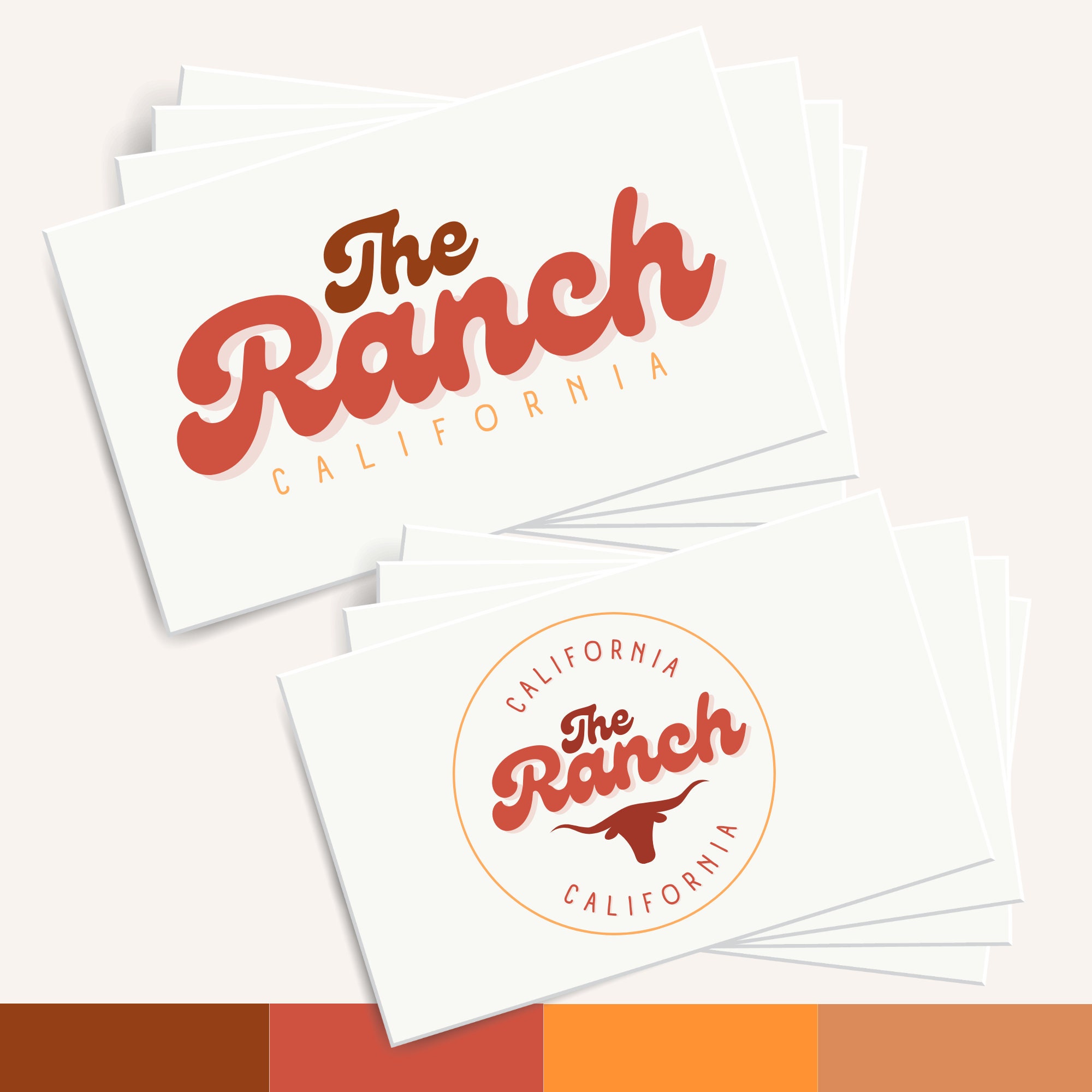 Ranch Logo Canva Template, Western Logo Design, Cowboy Logo, Retro Logo ...