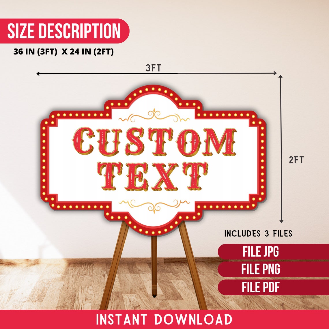 Circus Custom Text, Circus Birthday Party, Carnival Birthday Sign, Kids ...