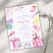 Bright Pastel Baking Party Invitation, Dessert Party Invitation, Girl ...