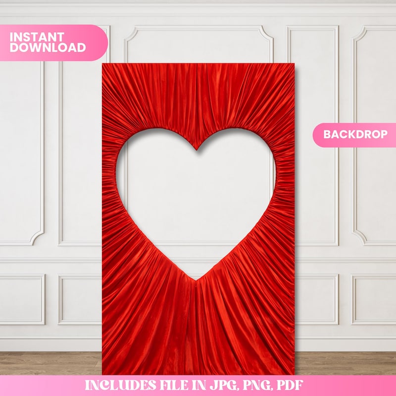 Heart Cutout Backdrop - Etsy