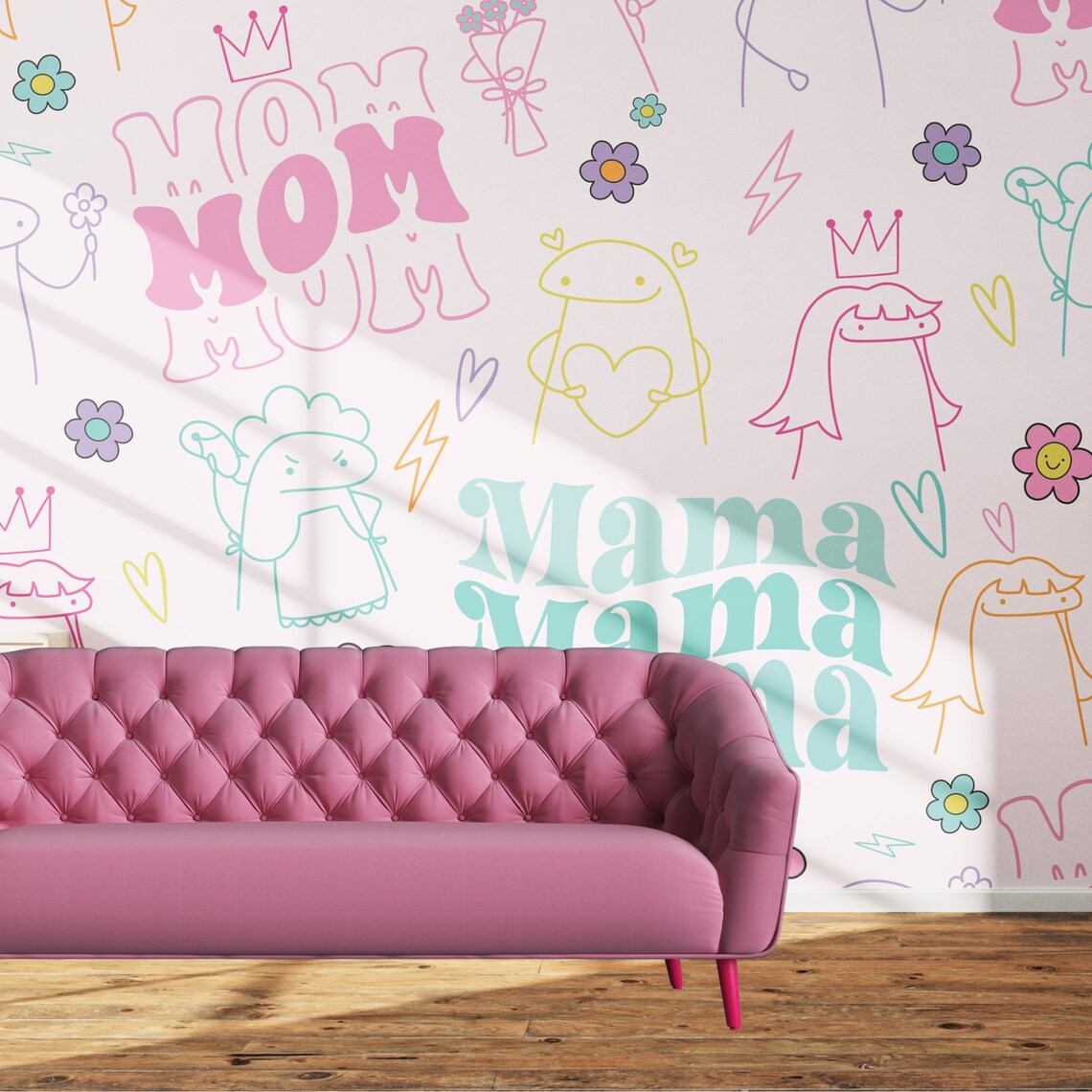 Mother's Day Meme Seamless Pattern, Meme Pattern, MOM Pattern, Doodle ...