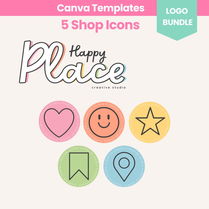 Bright Pastel Rainbow Logo Design, Fun Colorful Logo, Business Logo ...