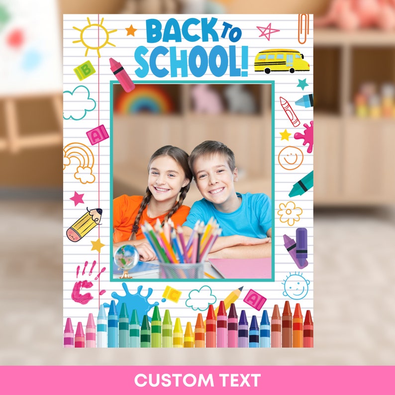 Back to School Photo Booth, Back to School Custom Text, Back to School ...