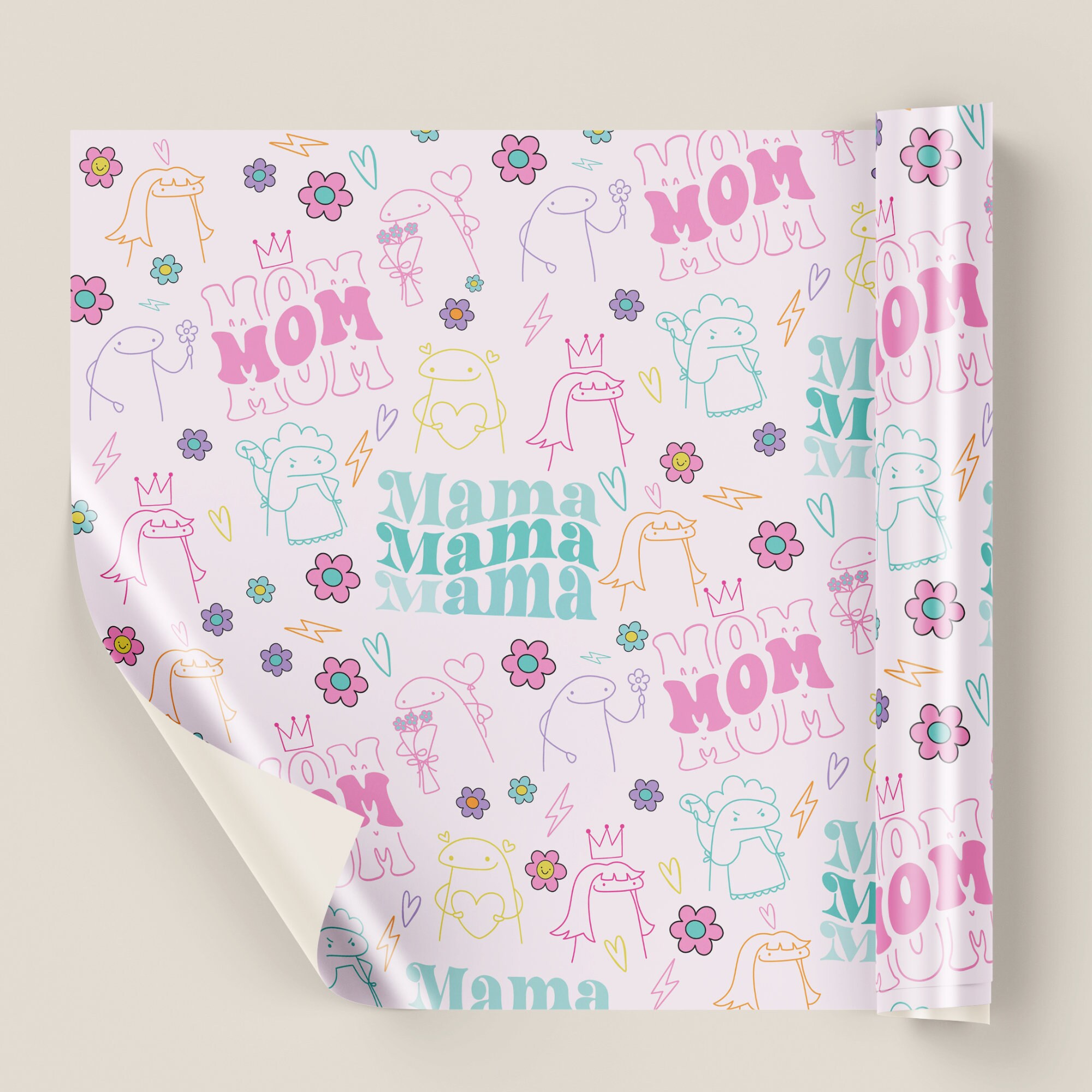 Mother's Day Meme Seamless Pattern, Meme Pattern, MOM Pattern, Doodle ...