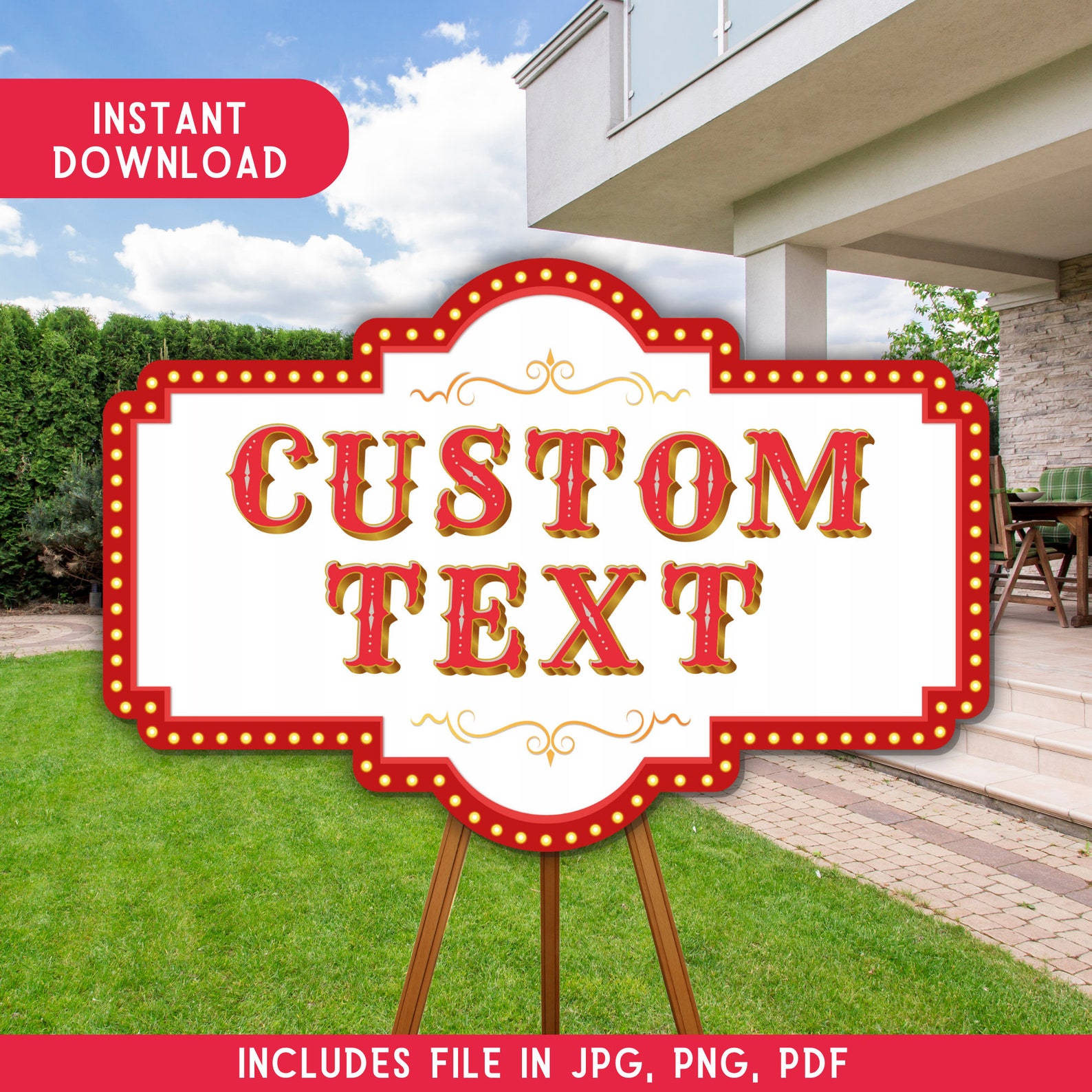 Circus Custom Text, Circus Birthday Party, Carnival Birthday Sign, Kids ...