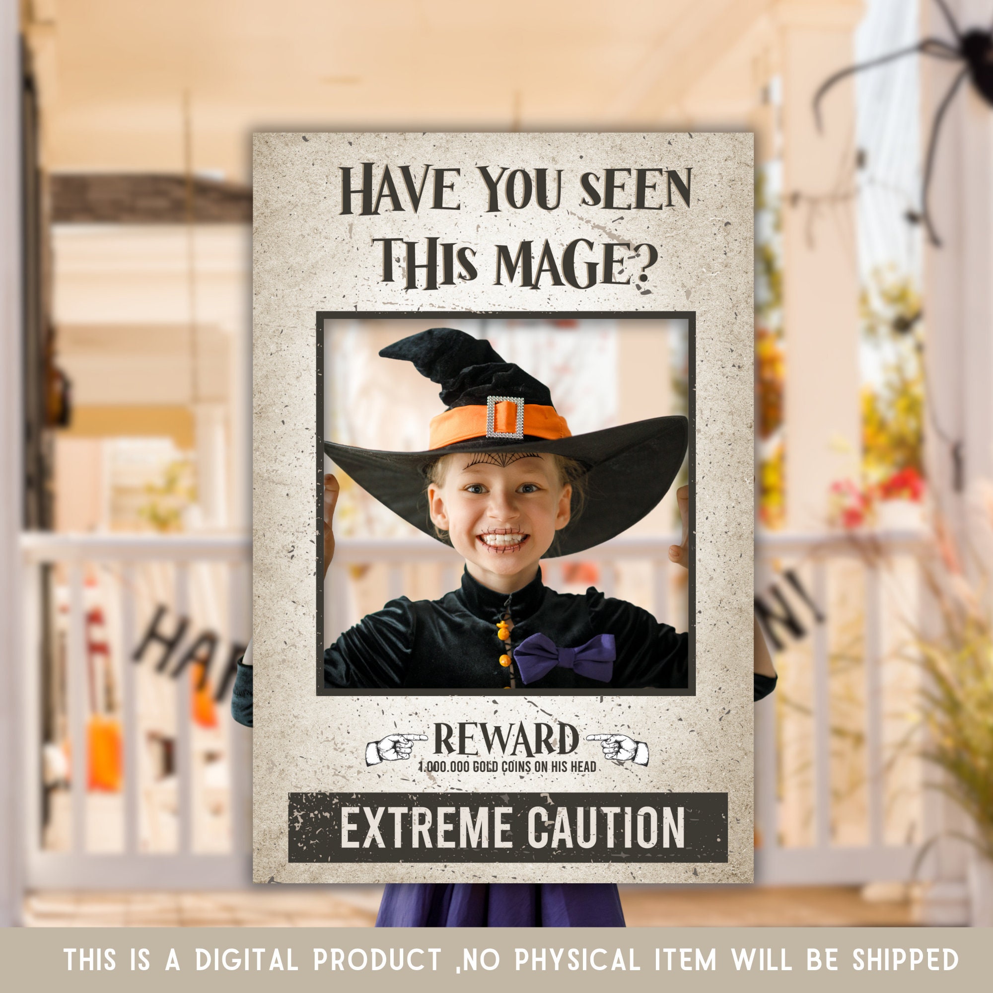 Have You Seen This Mage Photo Booth Prop Frame, Custom Halloween Party ...