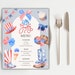 4th of July Watercolor Menu Template, Fourth of July Menu Template ...