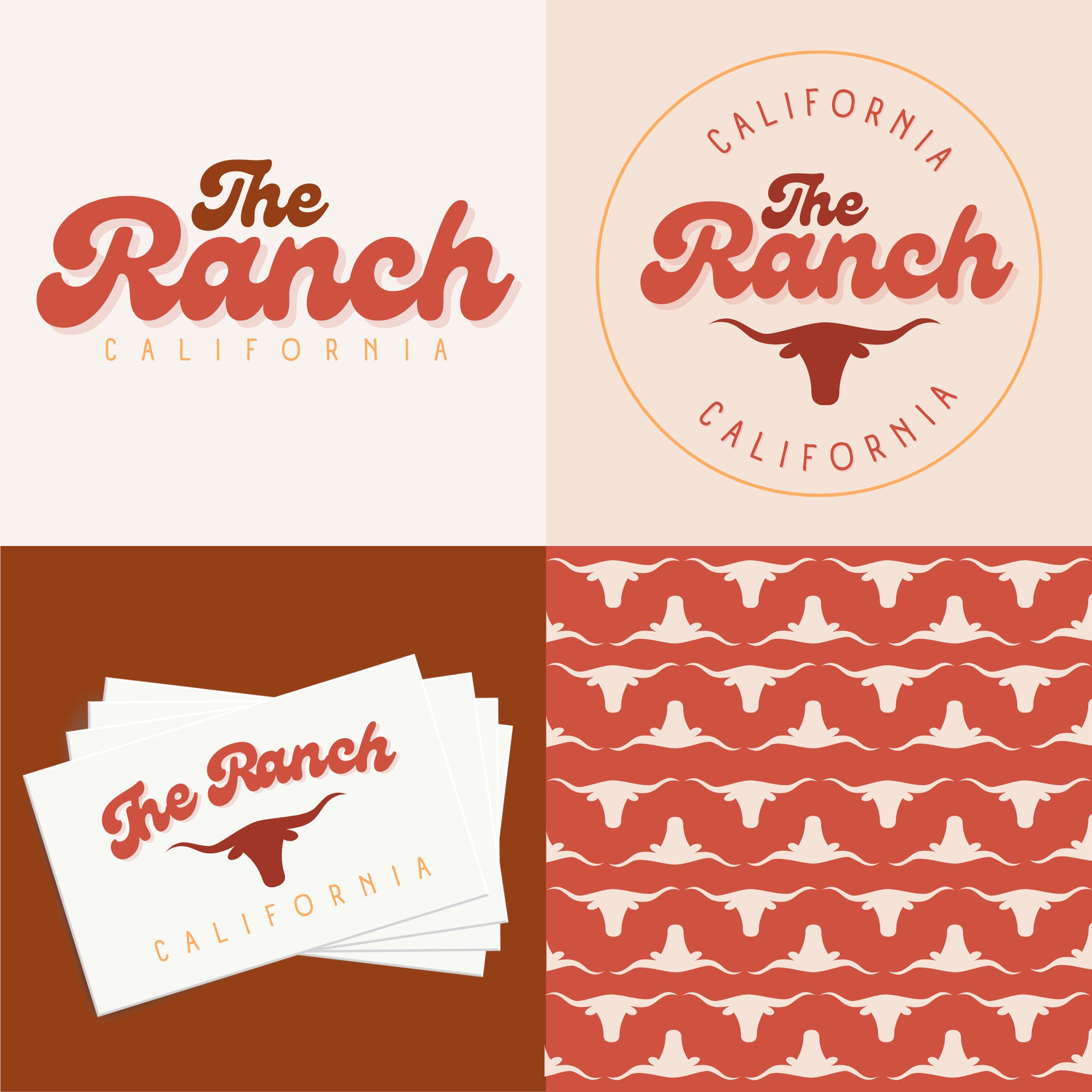 Ranch Logo Canva Template, Western Logo Design, Cowboy Logo, Retro Logo ...