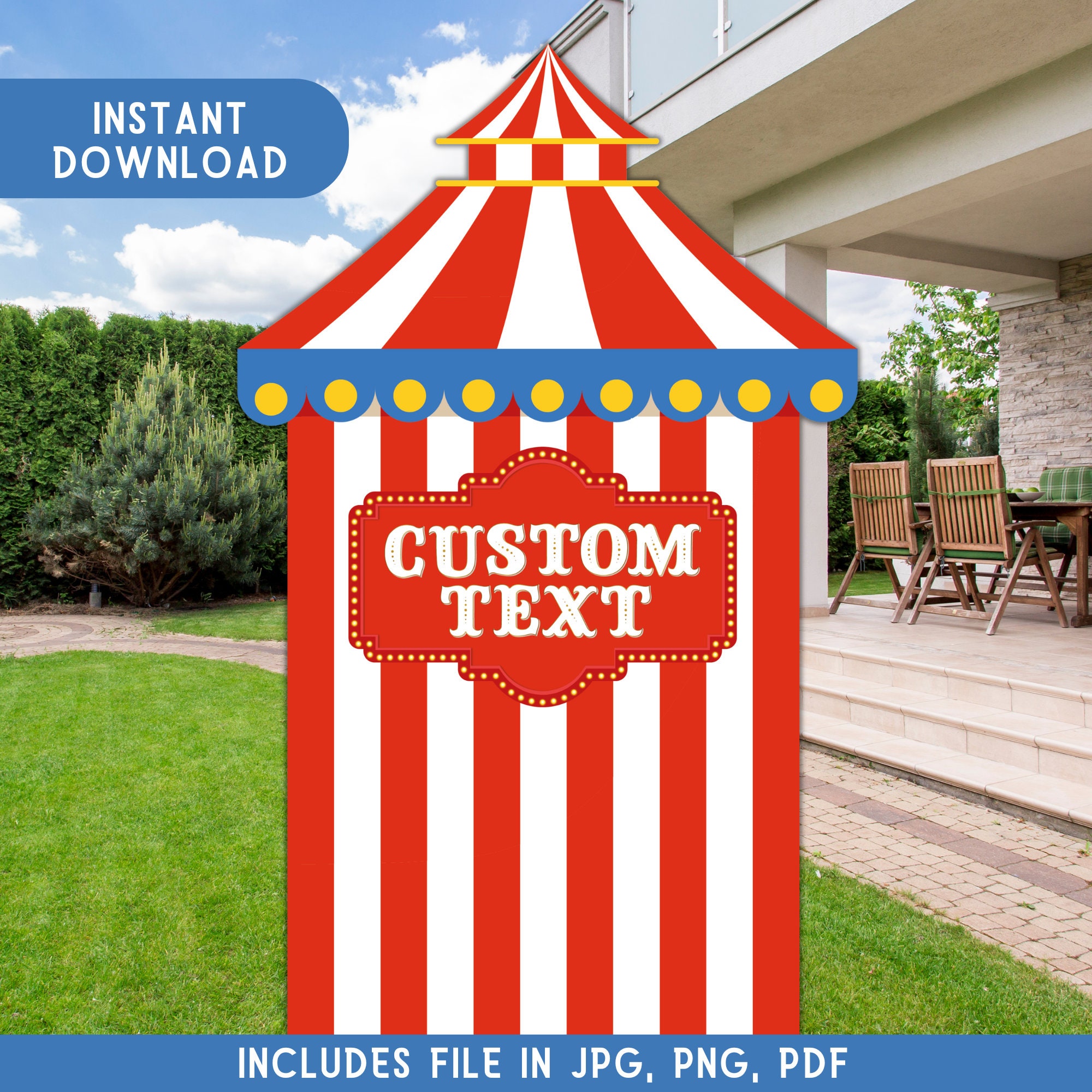 Custom Text Circus Tent Prop, Circus Custom Text, Big Top Circus Tent ...