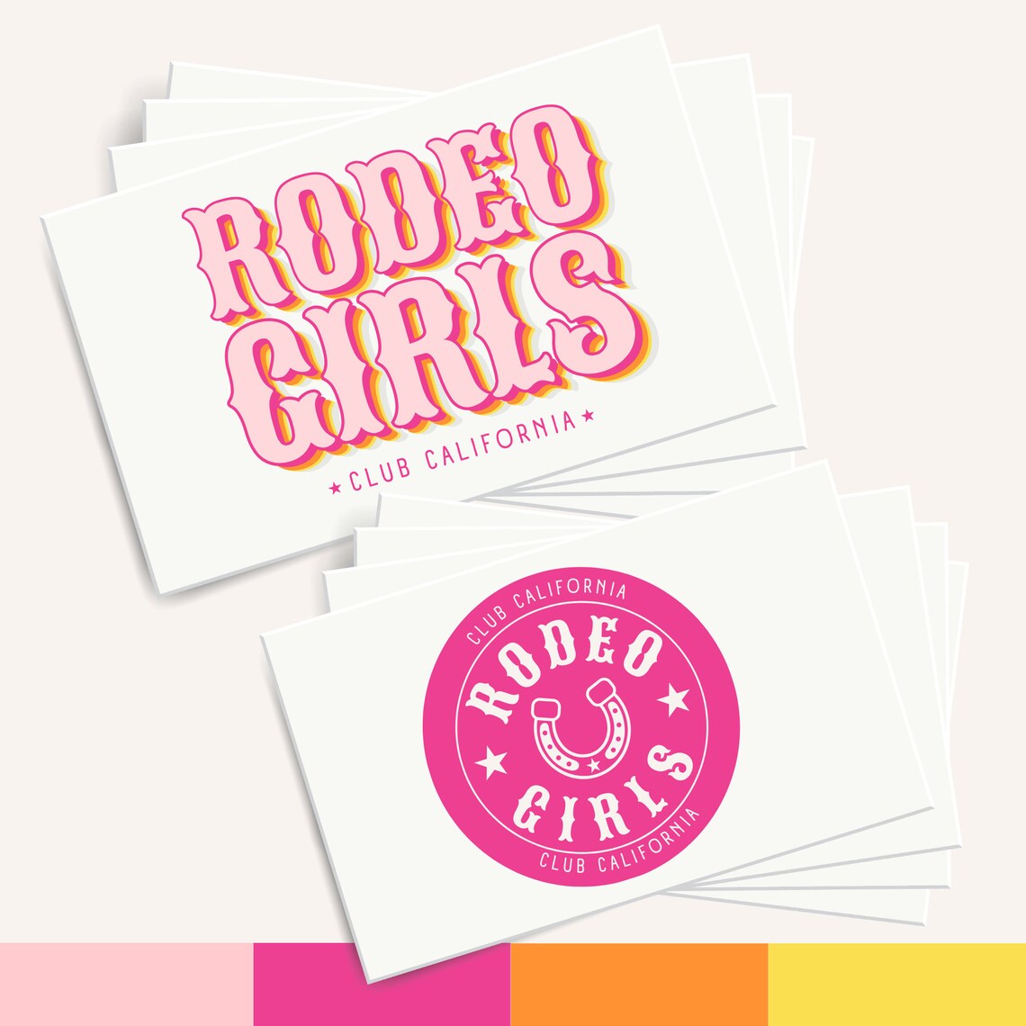Rodeo Girls Logo, Pink Cowgirl Logo, Retro Cowgirl Logo, Cowgirl ...