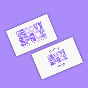 Purple Groovy Editable Logo, Canva Template Design, Retro Logo, Blog ...