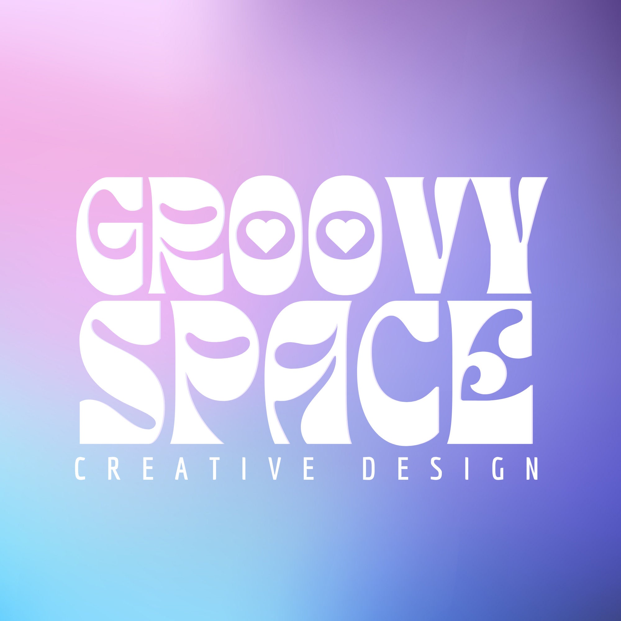 Purple Groovy Editable Logo, Canva Template Design, Retro Logo, Blog ...