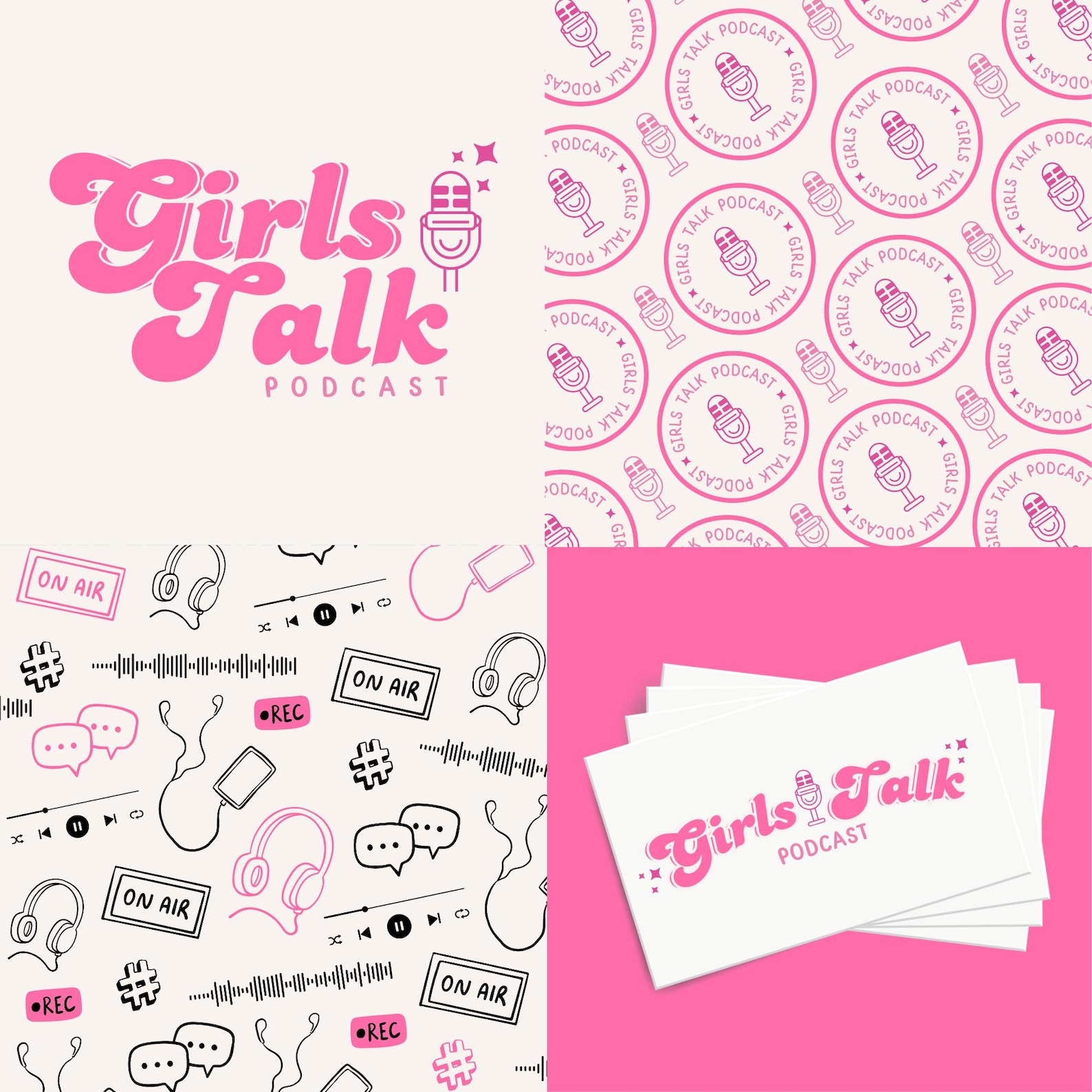 Editable Pink Logo Template, Retro Style Logo Template, Logotemplate ...
