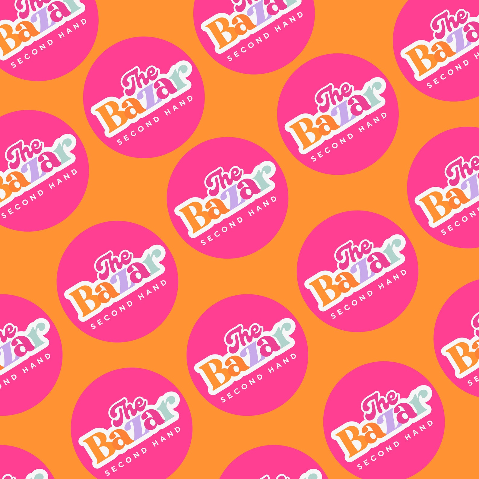 Colorful Logo Canva Template, Clothing Logo, Pink Logo Template, Fun ...