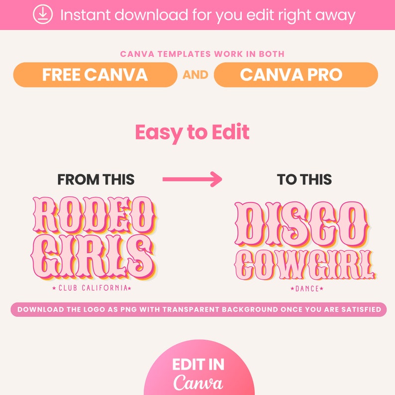 Rodeo Girls Logo, Pink Cowgirl Logo, Retro Cowgirl Logo, Cowgirl ...