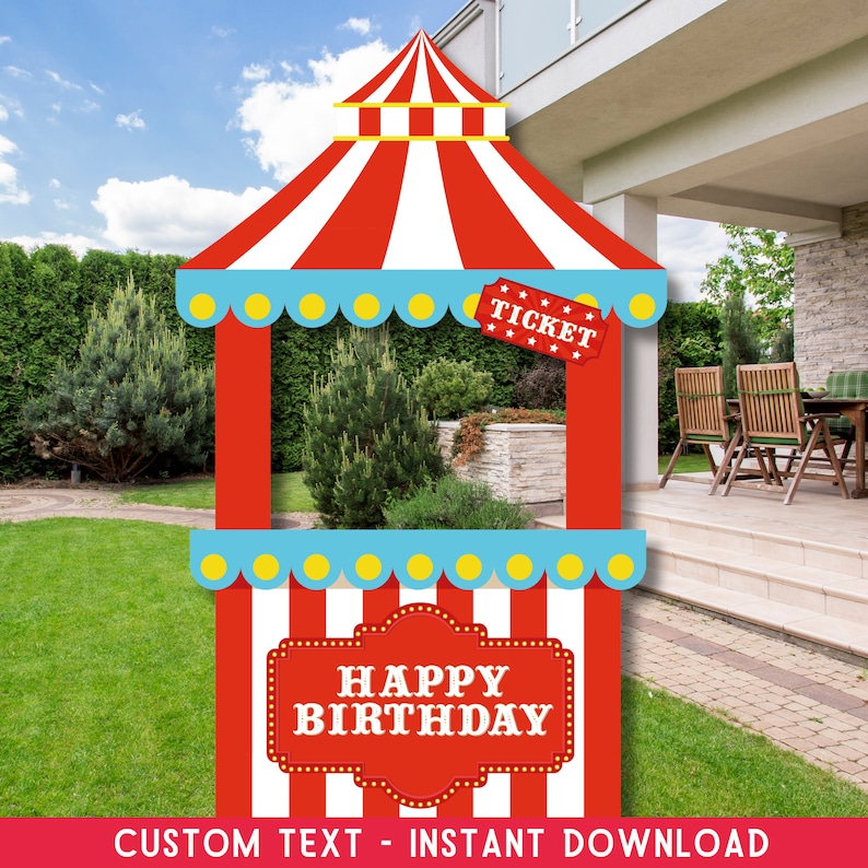 Circus Ticket Photo Booth, Circus Ticket Prop, Circus Custom Text ...