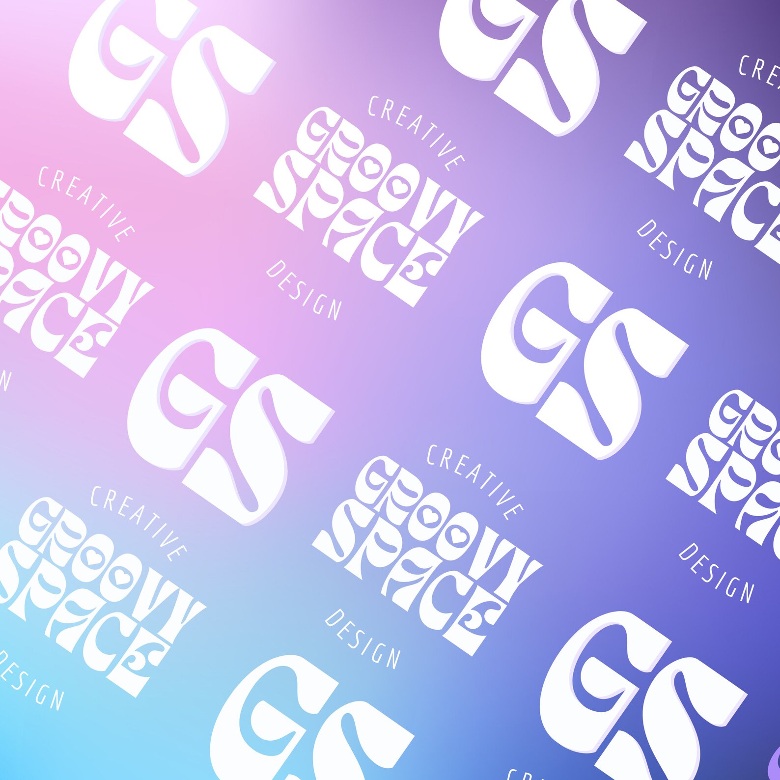 Purple Groovy Editable Logo, Canva Template Design, Retro Logo, Blog ...