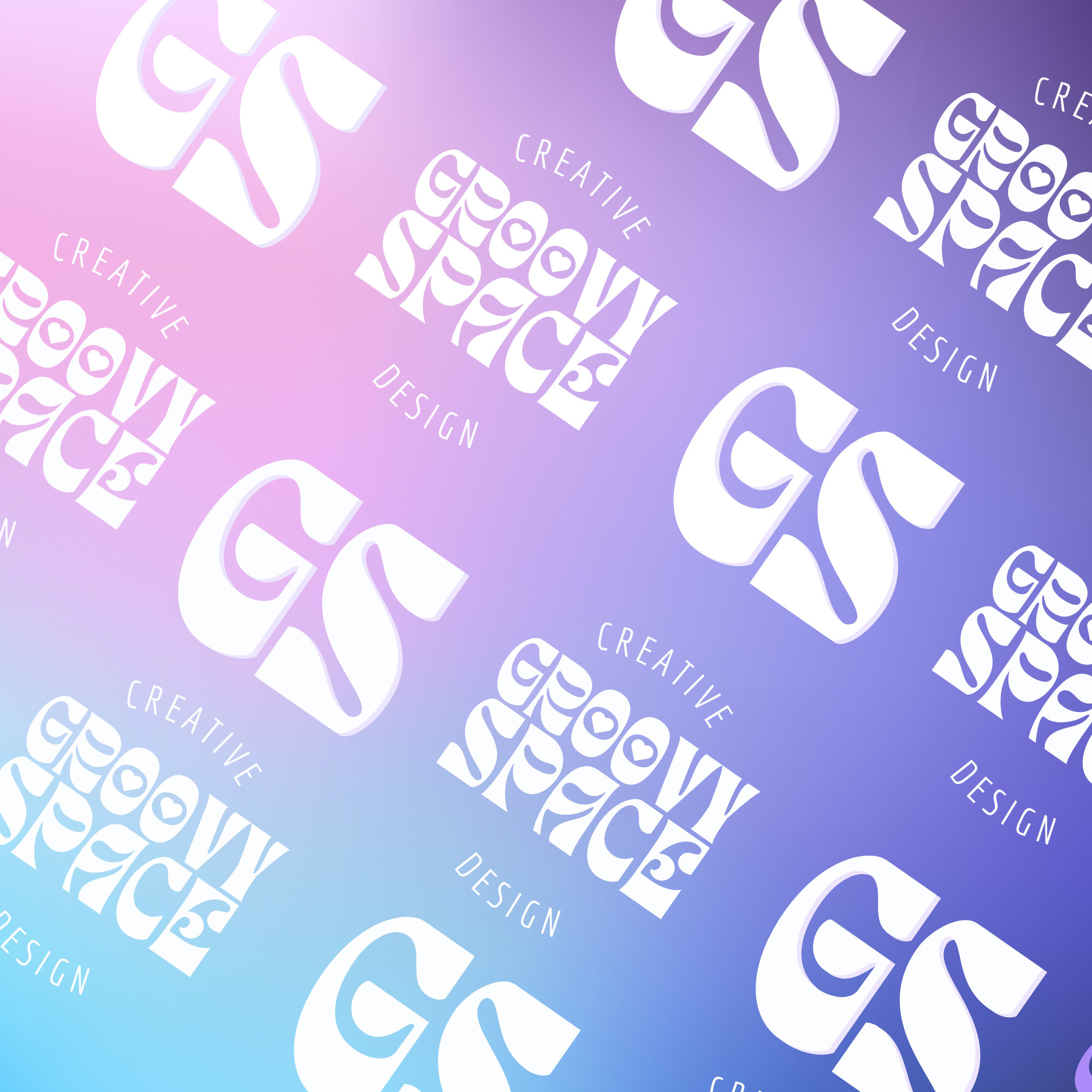 Purple Groovy Editable Logo, Canva Template Design, Retro Logo, Blog ...