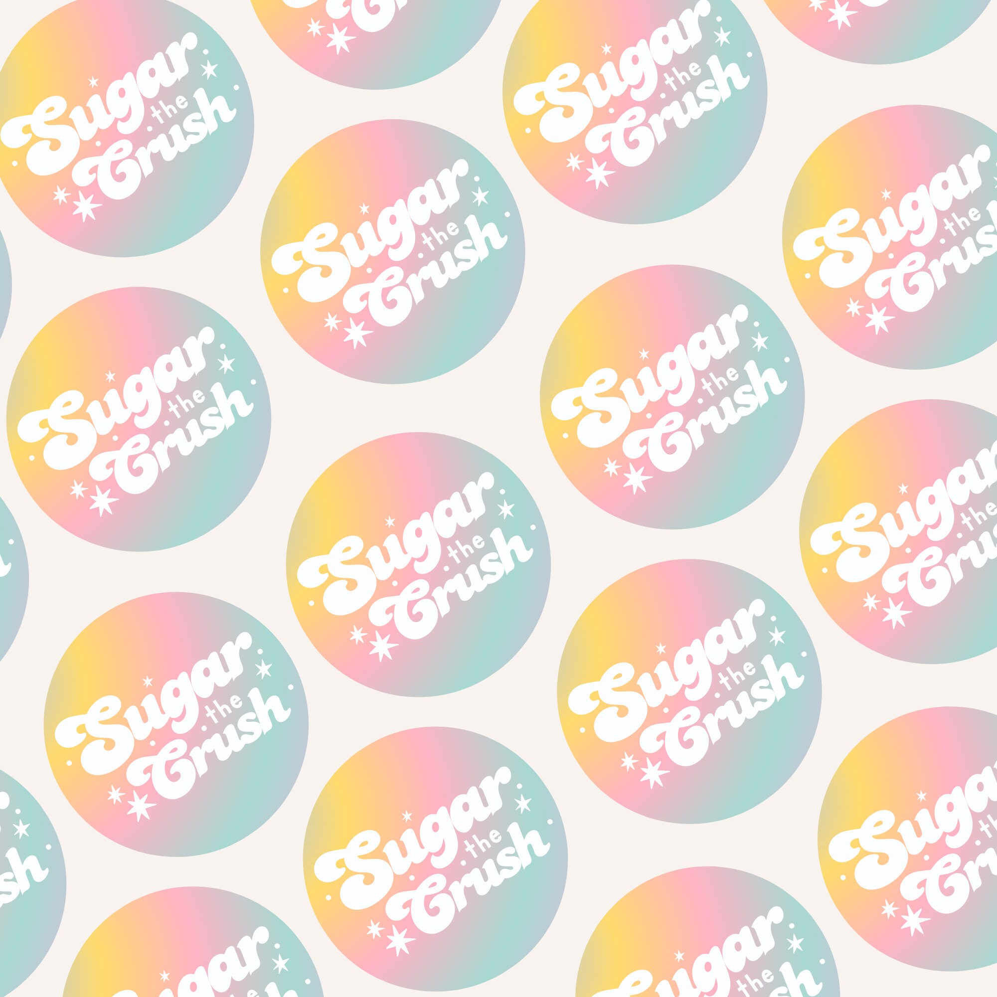Pastel Rainbow Canva Logo Template, Colorful Retro Logo, Bright Pastel ...