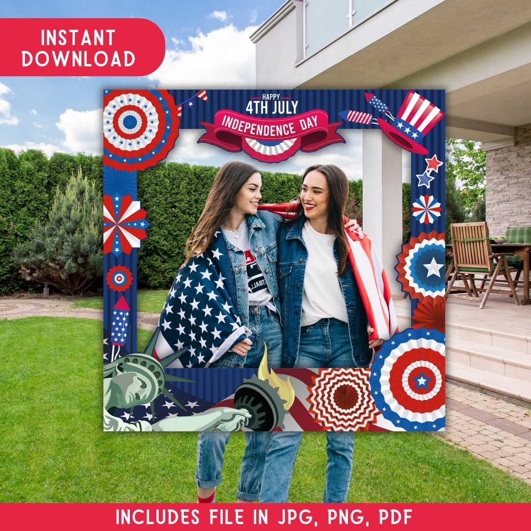 4th of July Independence Selfie Frame , Patriotic American Photo Frame ...