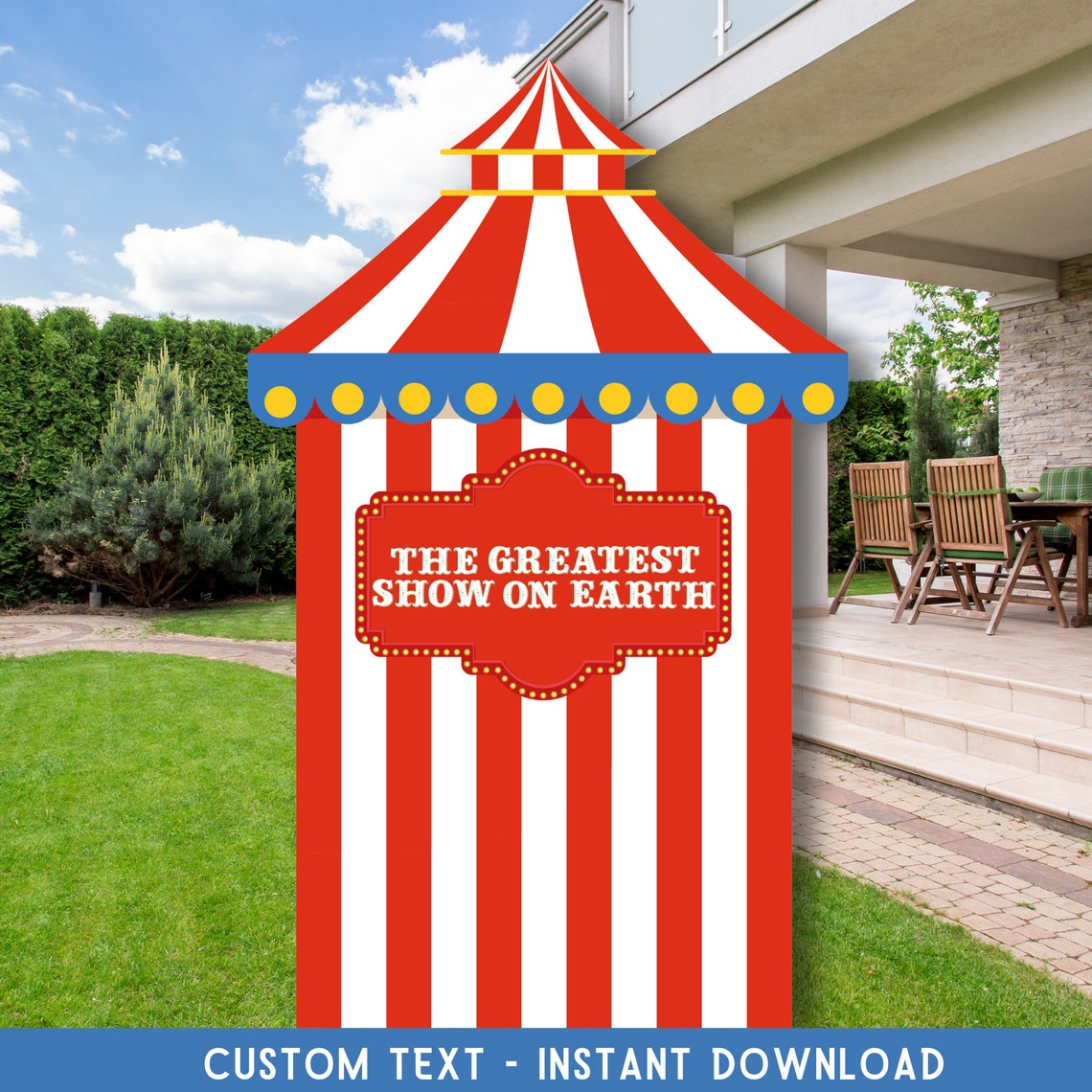 Custom Text Circus Tent Prop, Circus Custom Text, Big Top Circus Tent ...