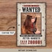 Wanted Photo Booth Prop Frame, Wild West Photo Booth, Custom Western ...