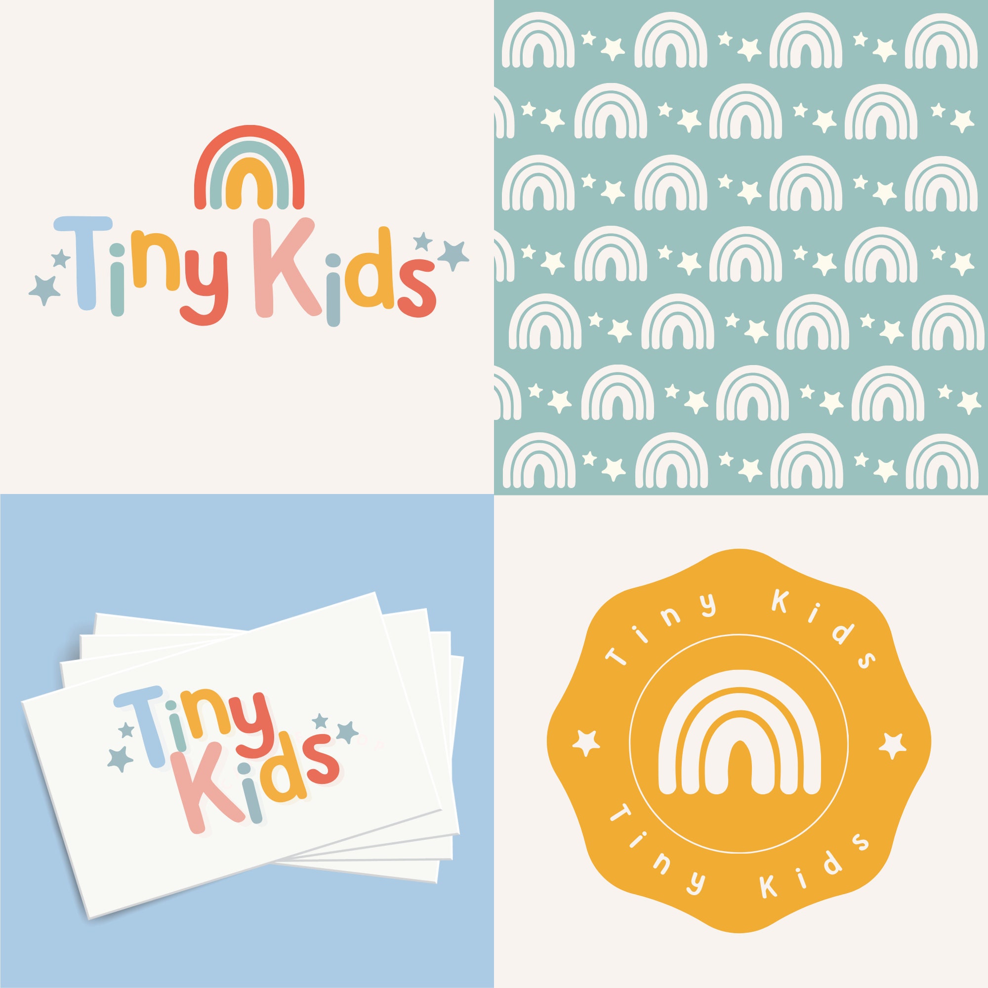 Kids Logo Design, Kids Boutique Logo, Daycare Logo, Logo Template Canva ...