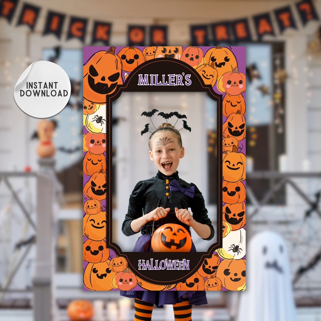 Halloween Photo Booth Prop, Pumpkin Photo Booth Prop, Custom Photo ...