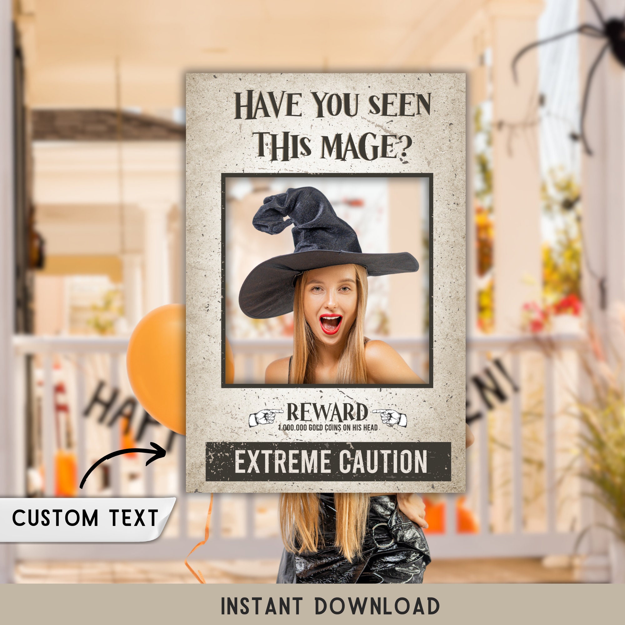 Have You Seen This Mage Photo Booth Prop Frame, Custom Halloween Party ...