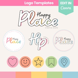 Bright Pastel Rainbow Logo Design, Fun Colorful Logo, Business Logo ...