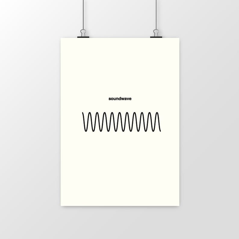Soundwave Poster Music Themed Minimalist Wall Poster - Etsy