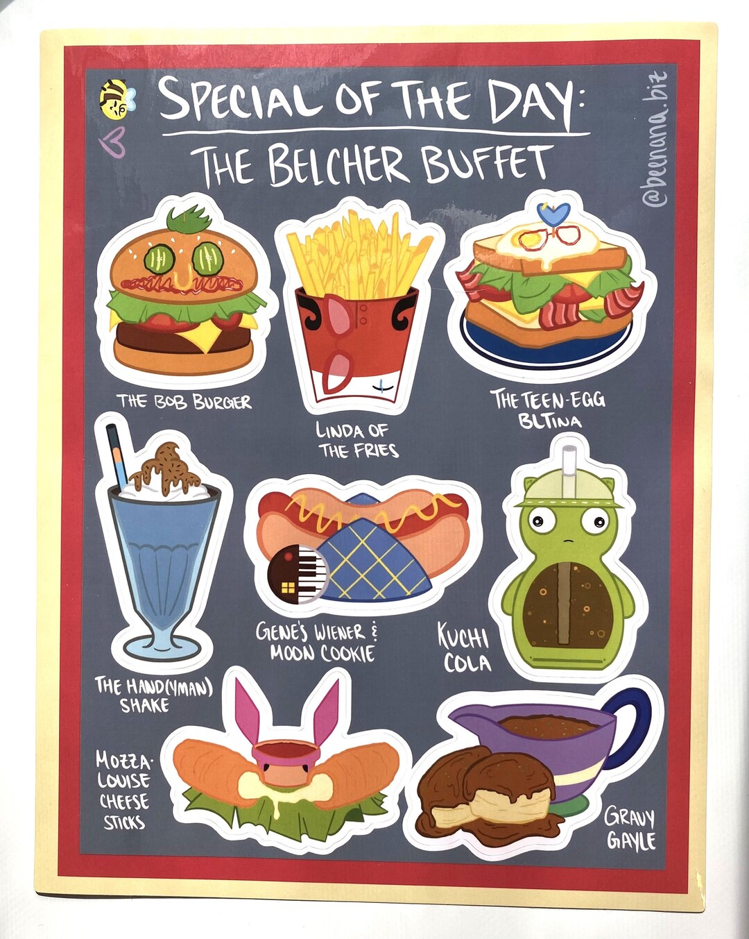 Belcher Buffet Sticker Sheet - Etsy