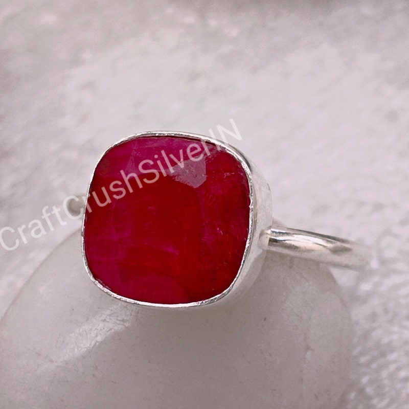 Raw Ruby Ring - Etsy