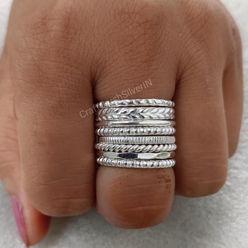 Silver Stacking Ring - Etsy