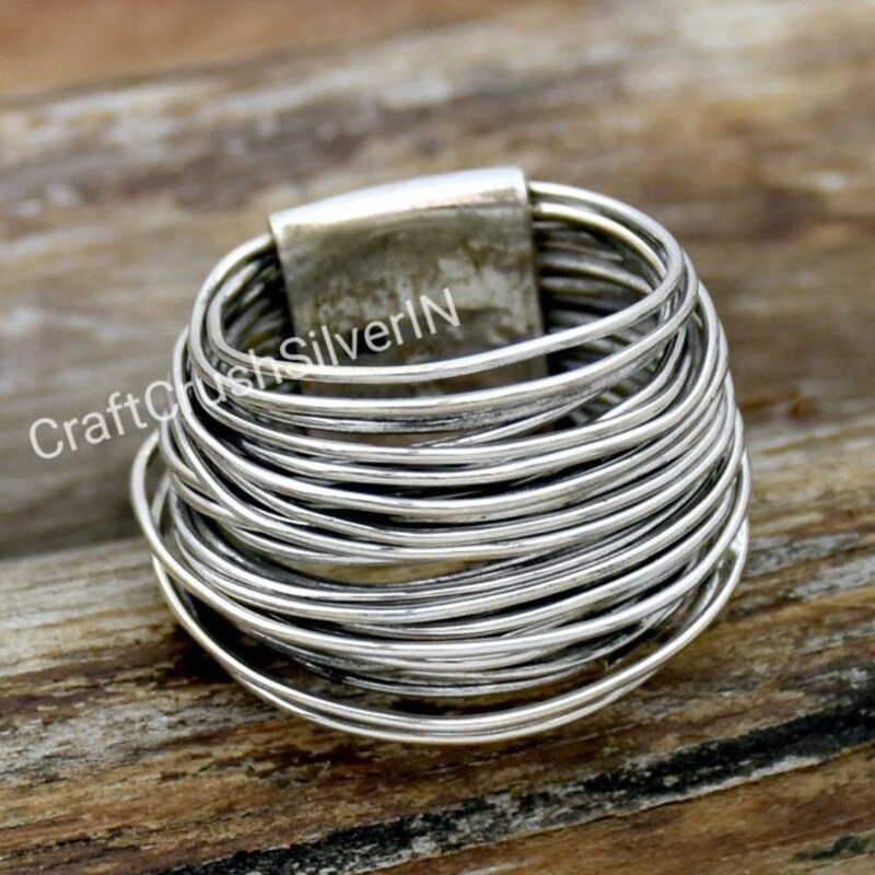 Silver Wire Ring - Etsy