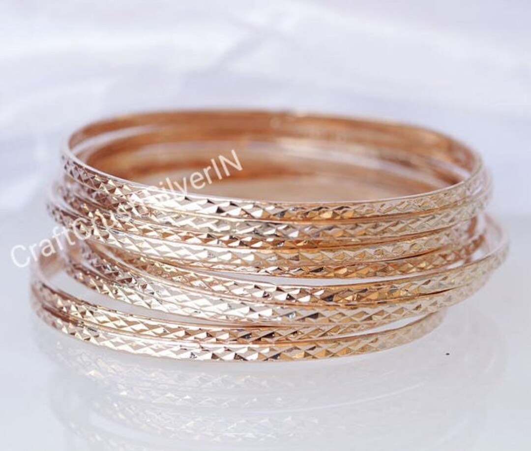 Pure Copper Bangle Set of Solid Copper Bangle /set of 7 Pcs. Hammered ...