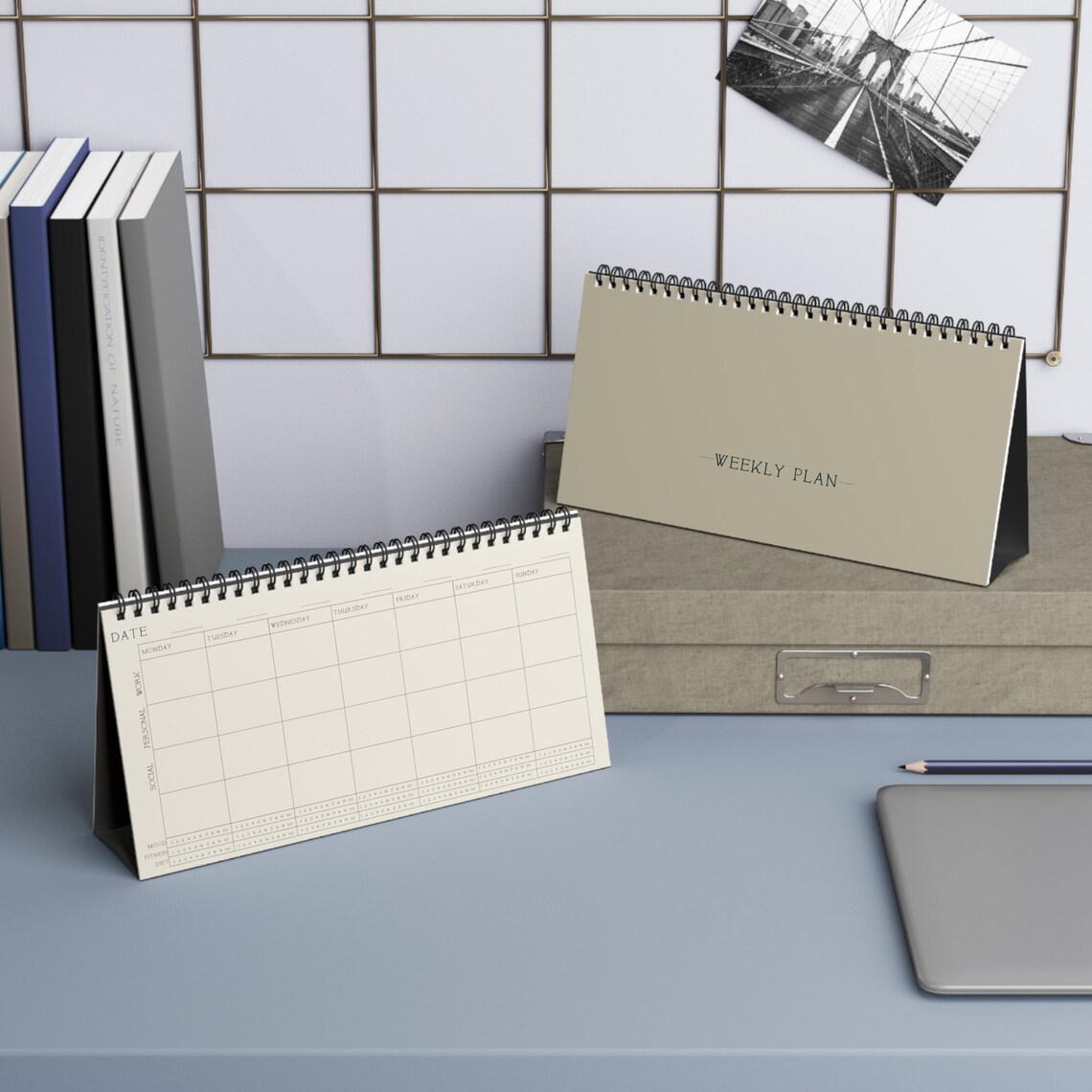Weekly Desk Calendar - Etsy