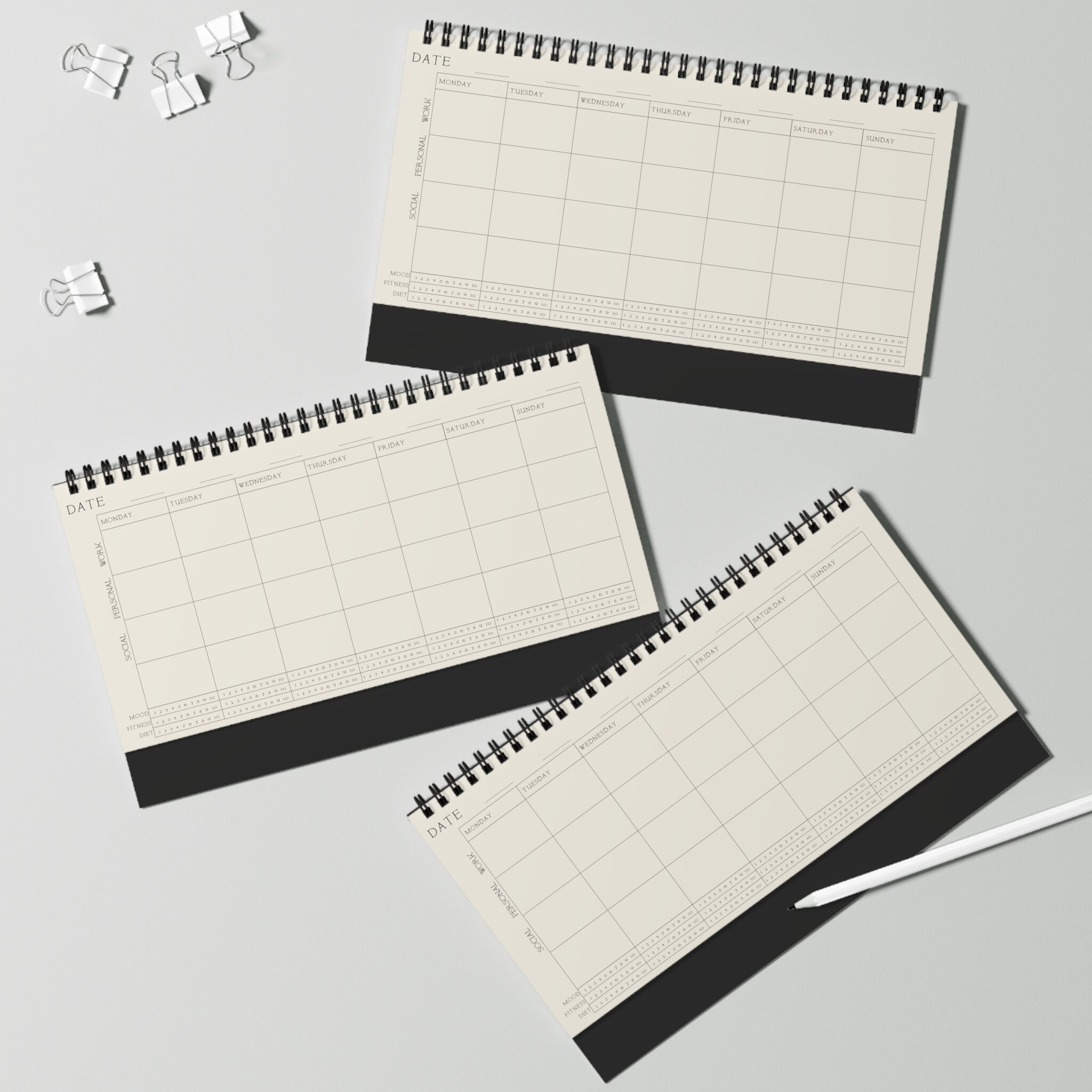 Weekly Desk Calendar - Etsy