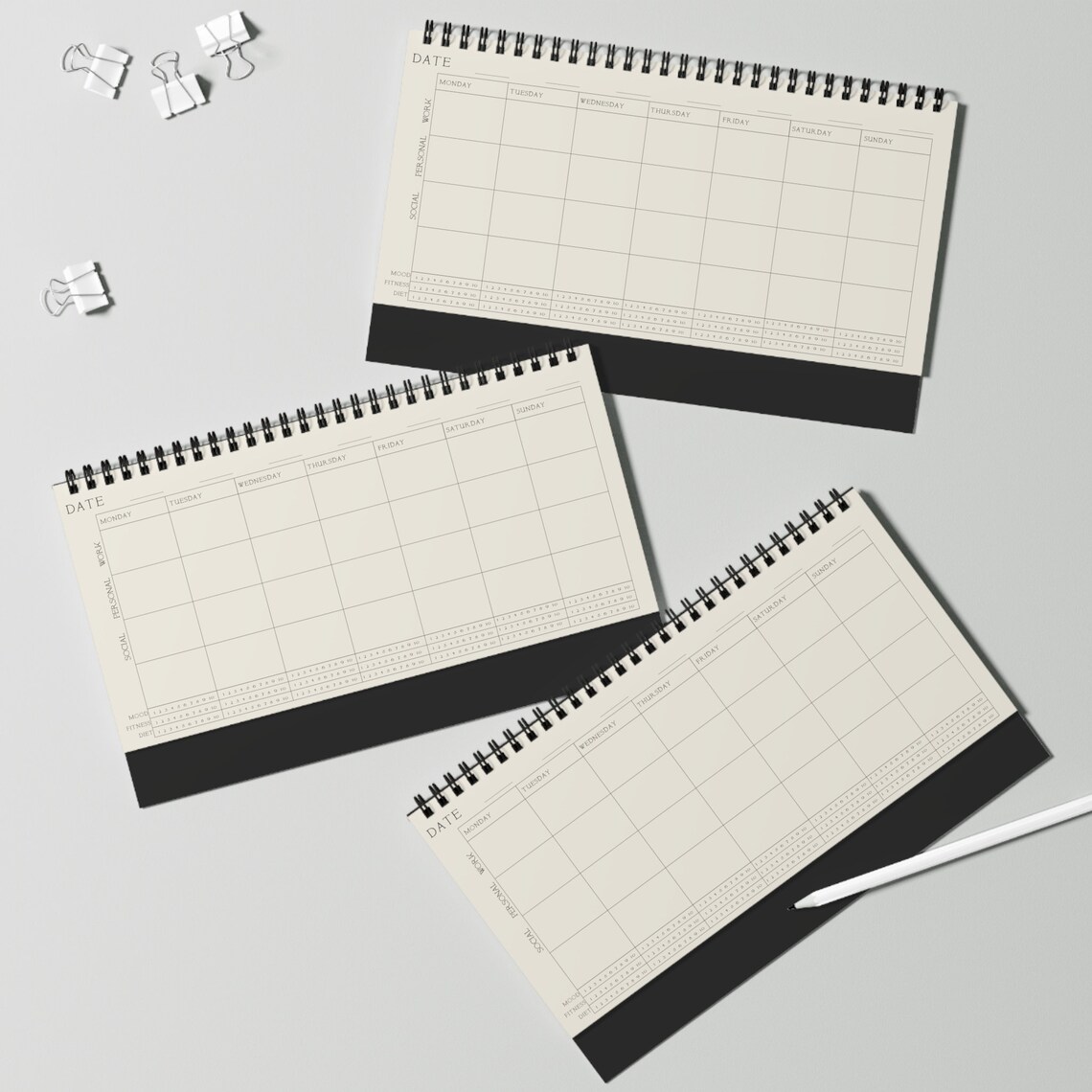 Weekly Desk Calendar - Etsy