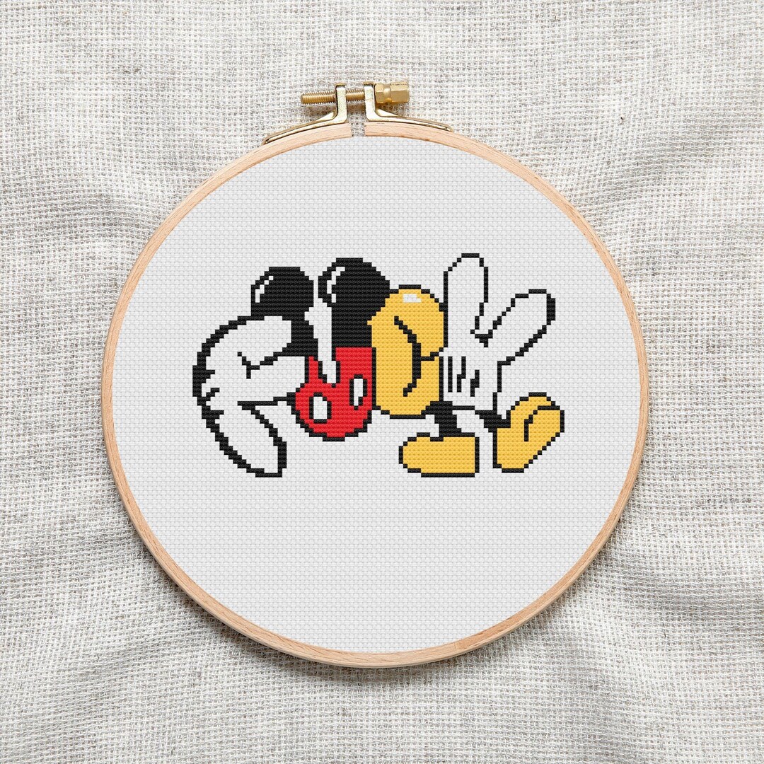 Mickey Mouse Cross Stitch Pattern, Funny Quote Counted Cross Stitch ...