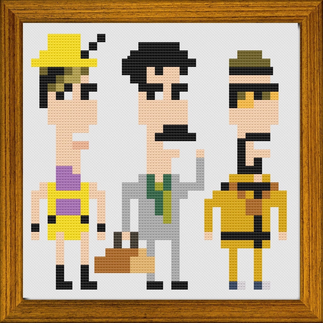 Borat, Ali G, and Bruno Cross Stitch Pattern - Etsy