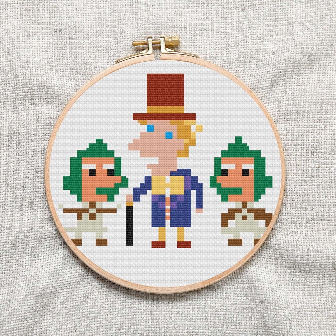 Willy Wonka and Oompaloompas Cross Stitch Pattern, Fantasy PDF Pattern ...