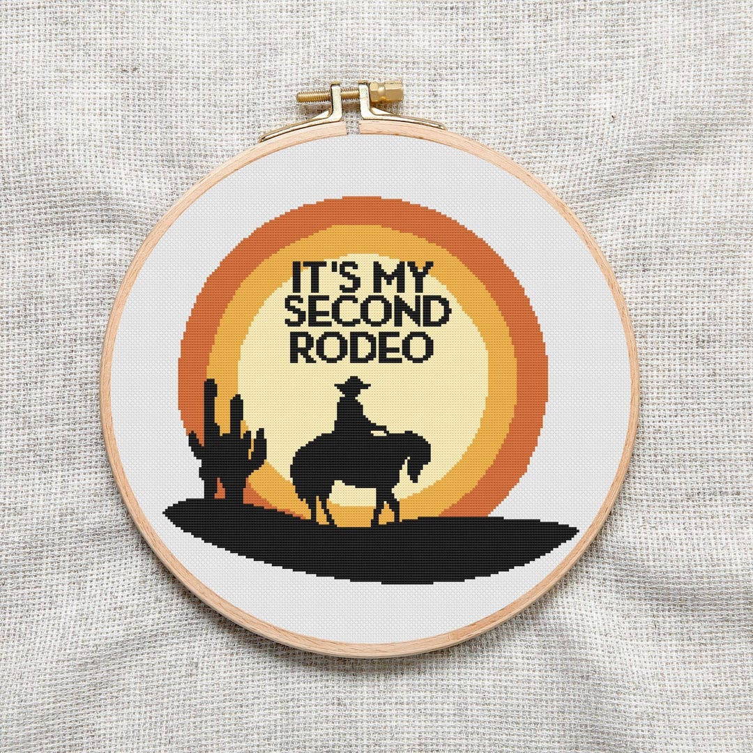 Funny Rodeo Cross Stitch Pattern: Horse Silhouette (PDF Pattern) - Etsy