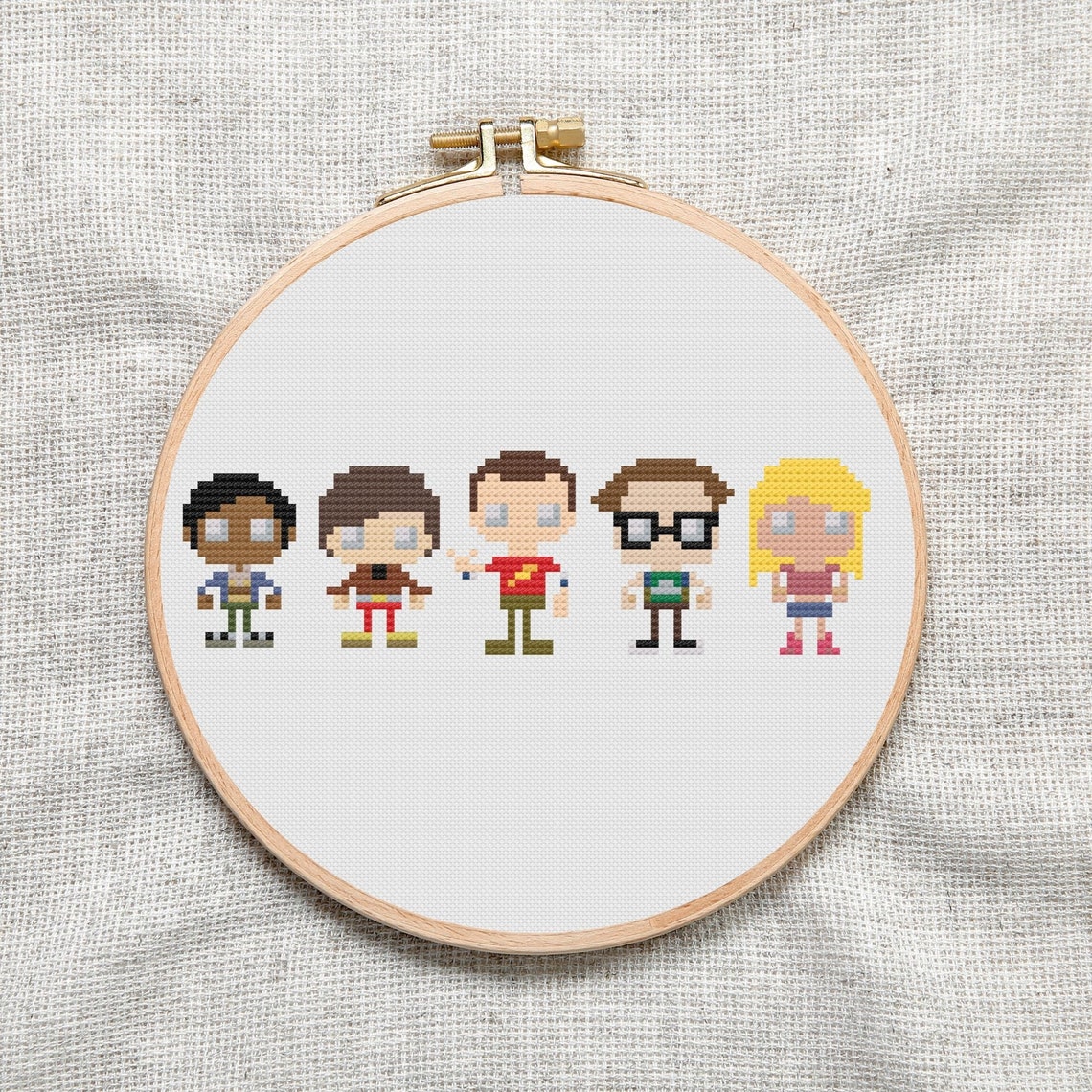 The Big Bang Theory Cross Stitch Pattern: Mini TV Characters (PDF ...