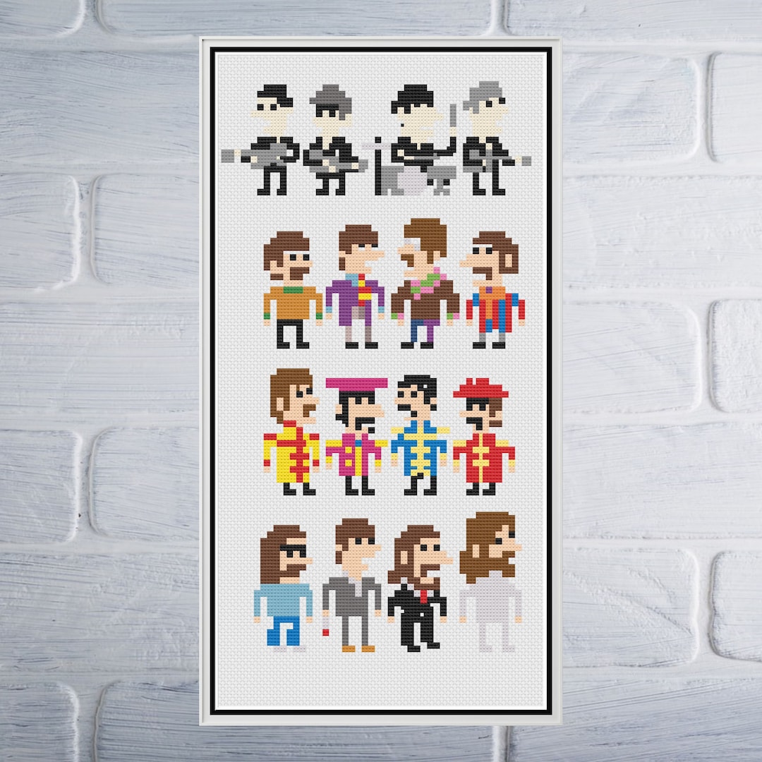 Beatles Generation Timeline Cross Stitch Pattern - Etsy