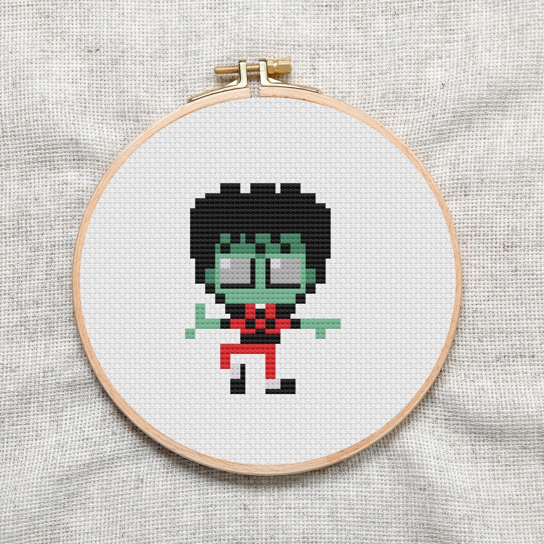 Michael Jackson Thriller Mini Cross Stitch Pattern, Pop Culture Pattern ...