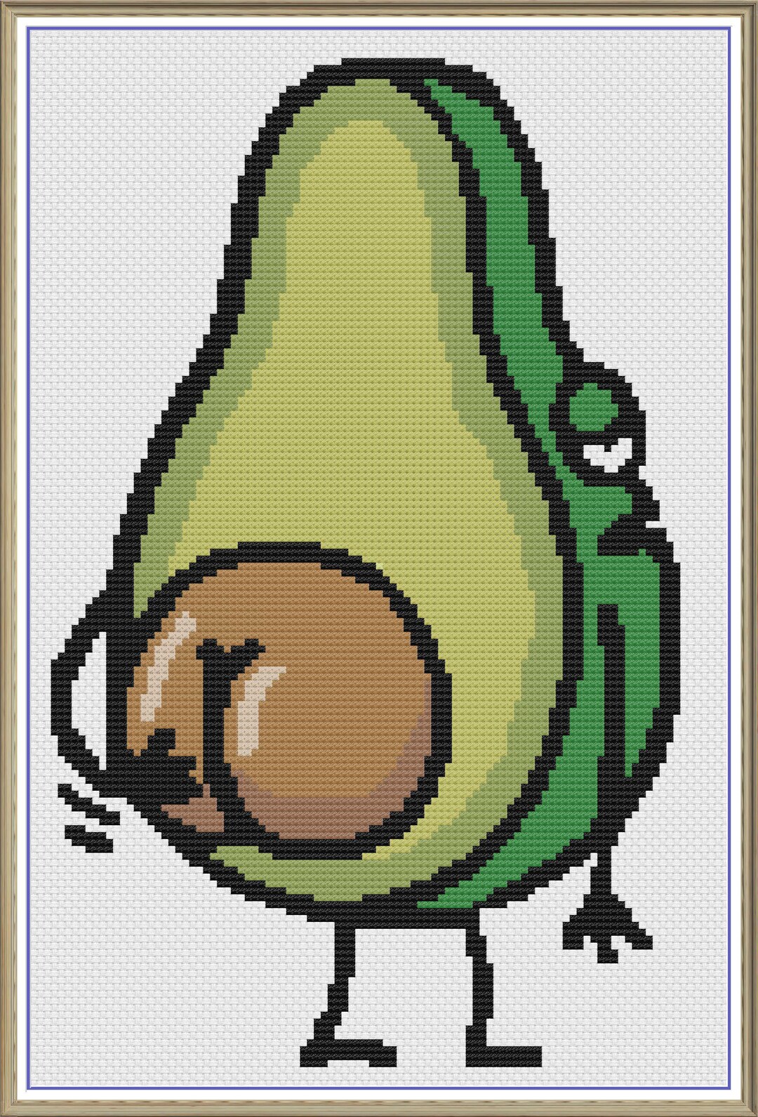Funny Avocado Cross Stitch Pattern - Etsy