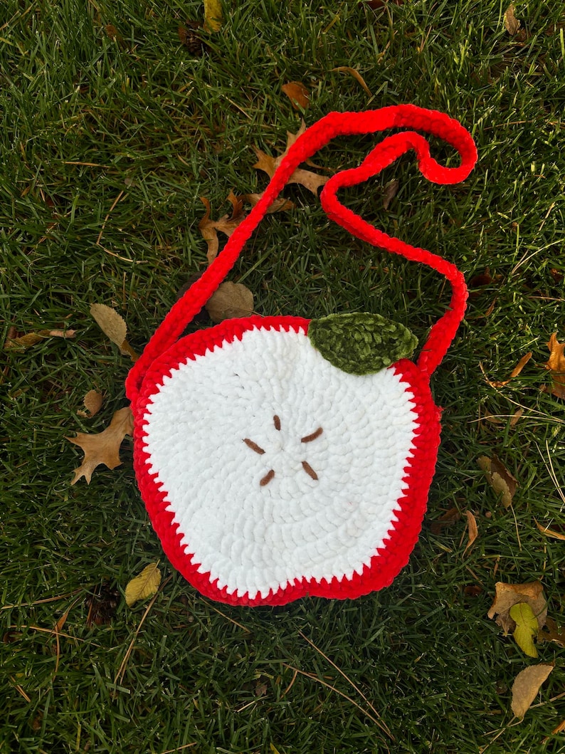 Crocheted Apple Purse - Handmade Bag - Etsy