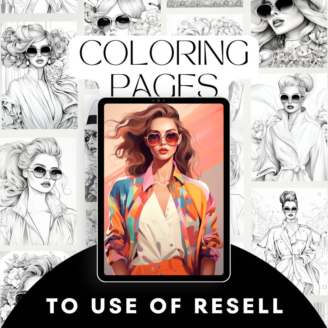 21 Premium Coloring Pages to Use or Resell Resalable - Etsy