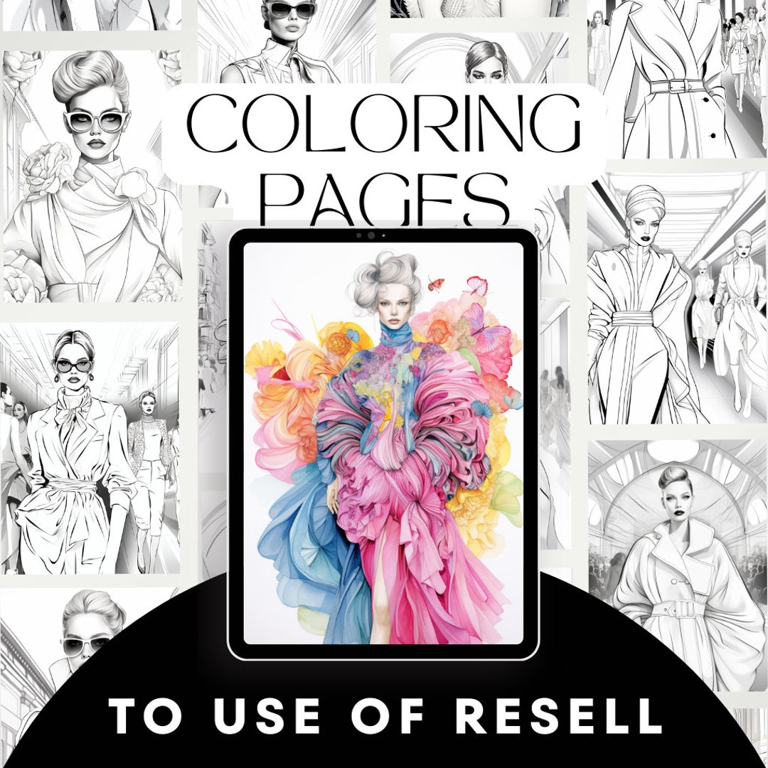 30 Premium Coloring Pages to Use or Resell Resalable - Etsy